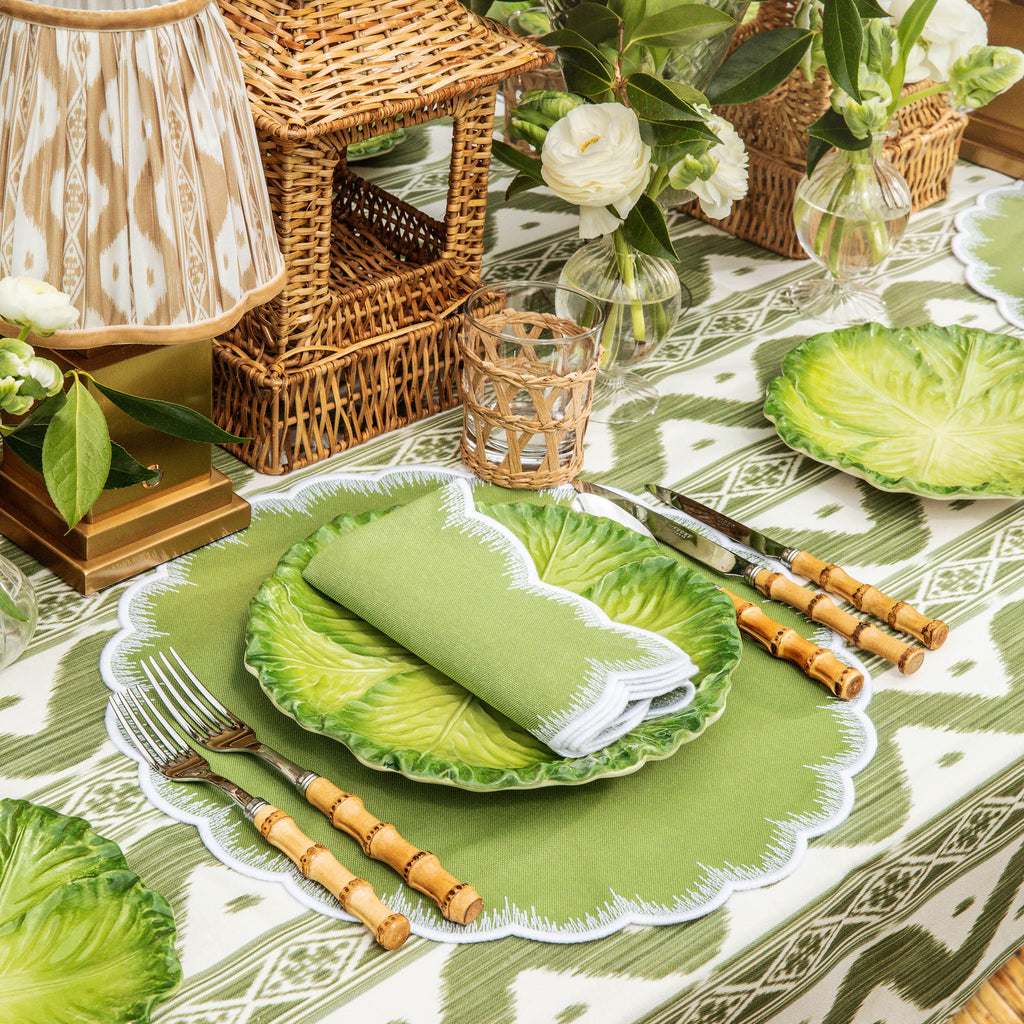 Olive Green Ikat Tablecloth– Mrs. Alice