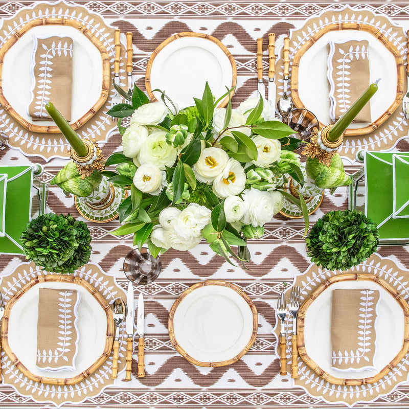Chocolate Brown Ikat Tablecloth– Mrs. Alice