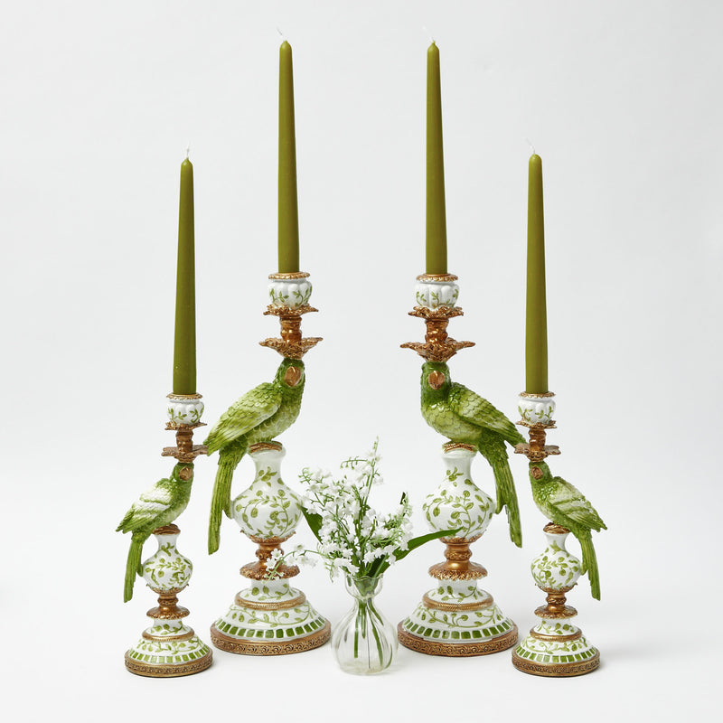 Small Green Parrot Candle Holders (Pair)– Mrs. Alice