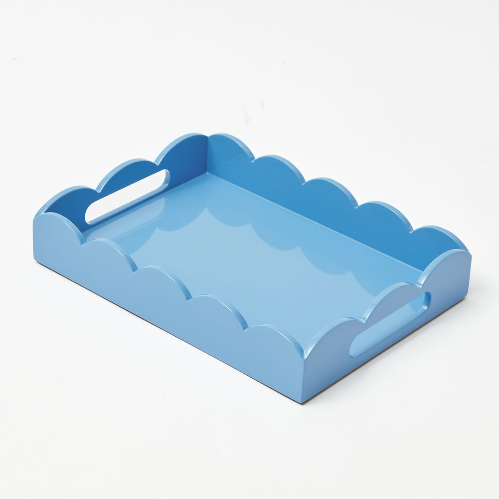 Small Blue Lacquer Scalloped Tray– Mrs. Alice