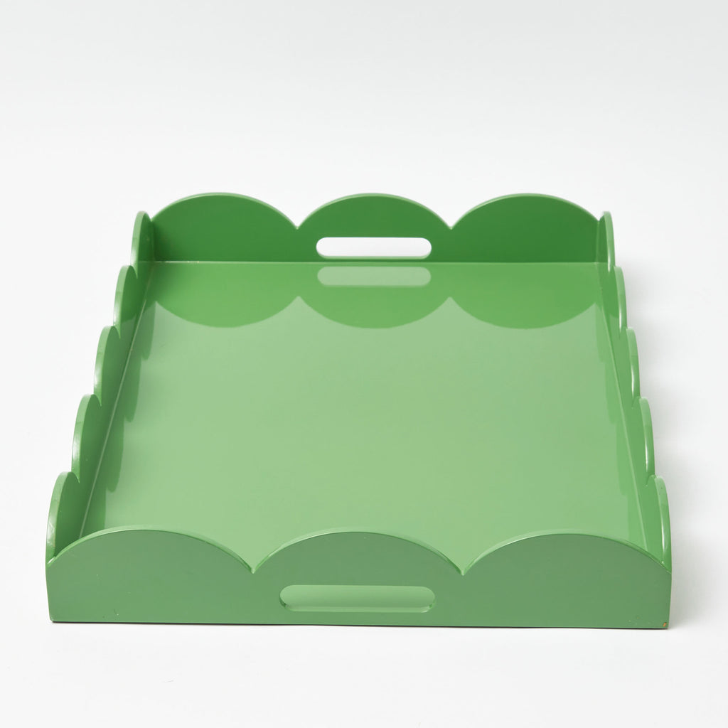 Green Lacquer Scalloped Tray– Mrs. Alice