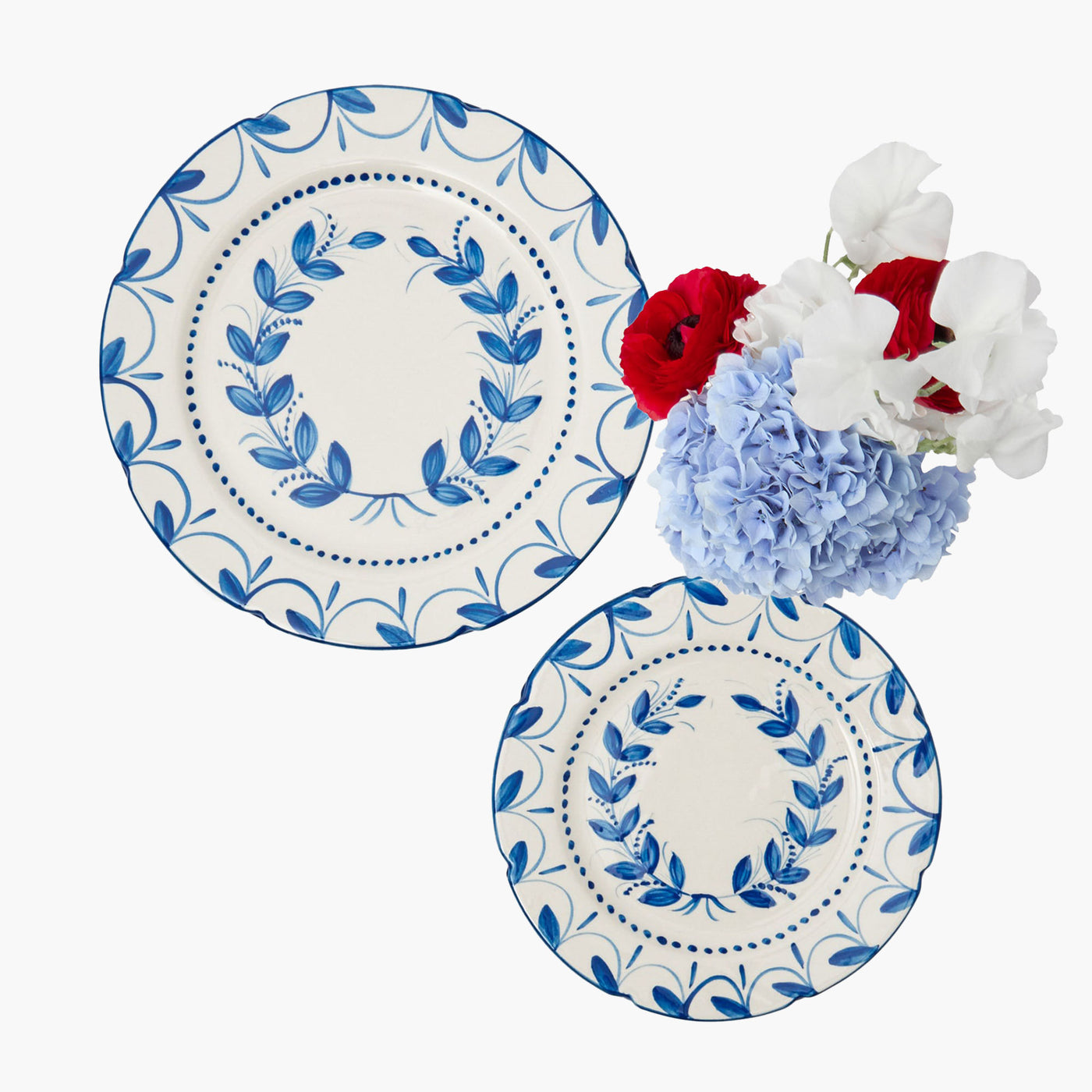Elizabeth Blue Garland Starter Plate