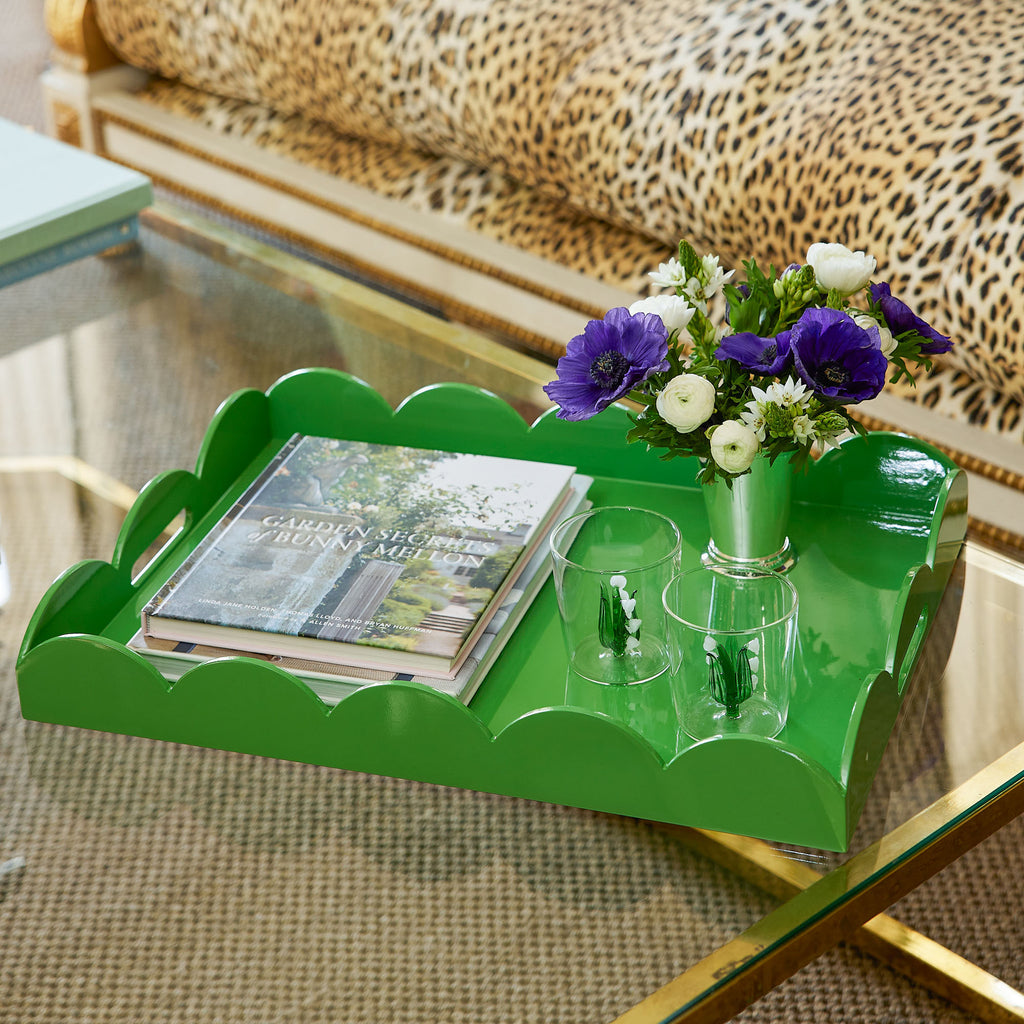 Green Lacquer Scalloped Tray– Mrs. Alice