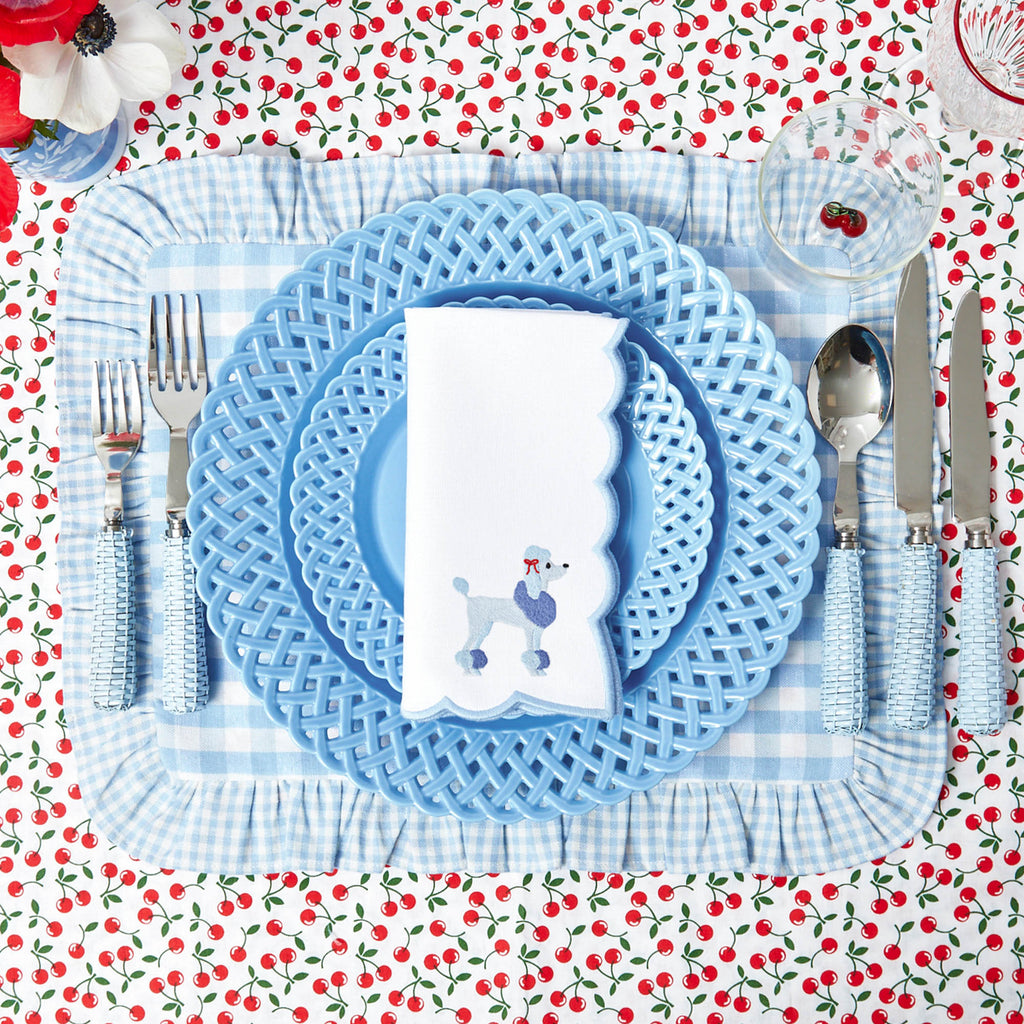 Blue Basketweave Dinner & Starter Plates (Set of 8)– Mrs. Alice