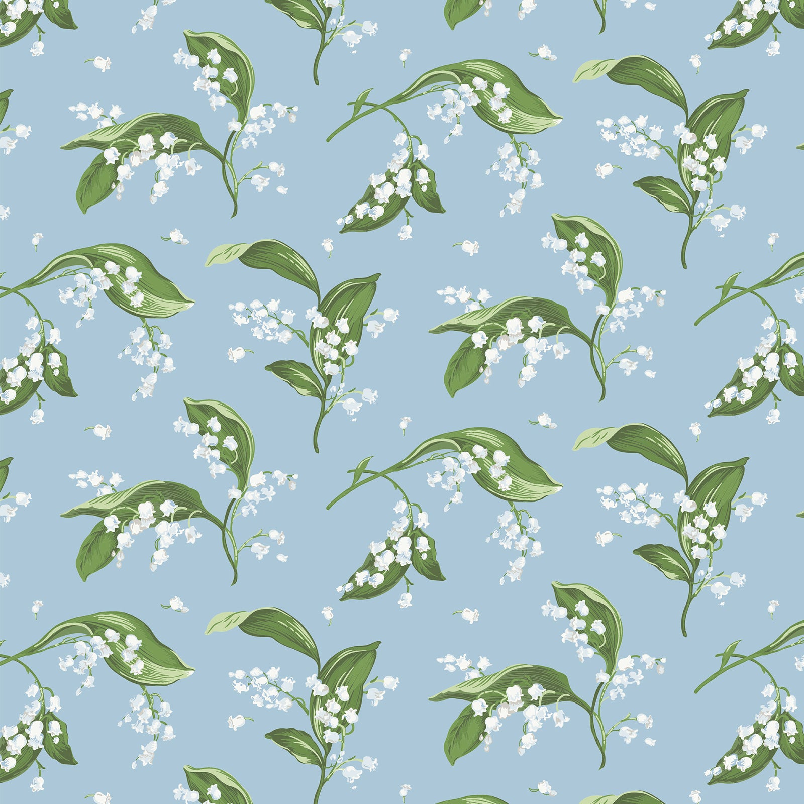 Blue Lily of the Valley Wallpaper | Wallpaper | Mrs. Alice
