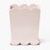 Soft Pink Scalloped Lacquer Waste Paper Bin