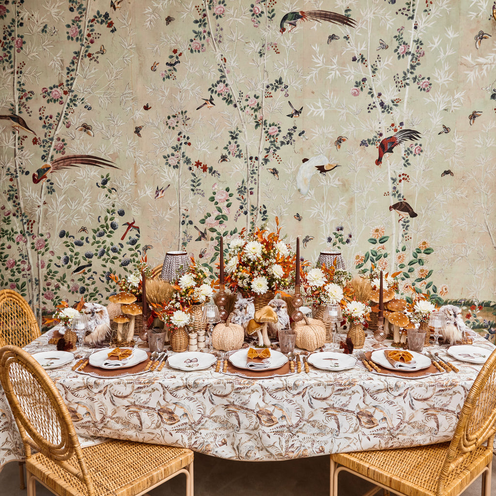 Shaded Pheasant Tablecloth– Mrs. Alice