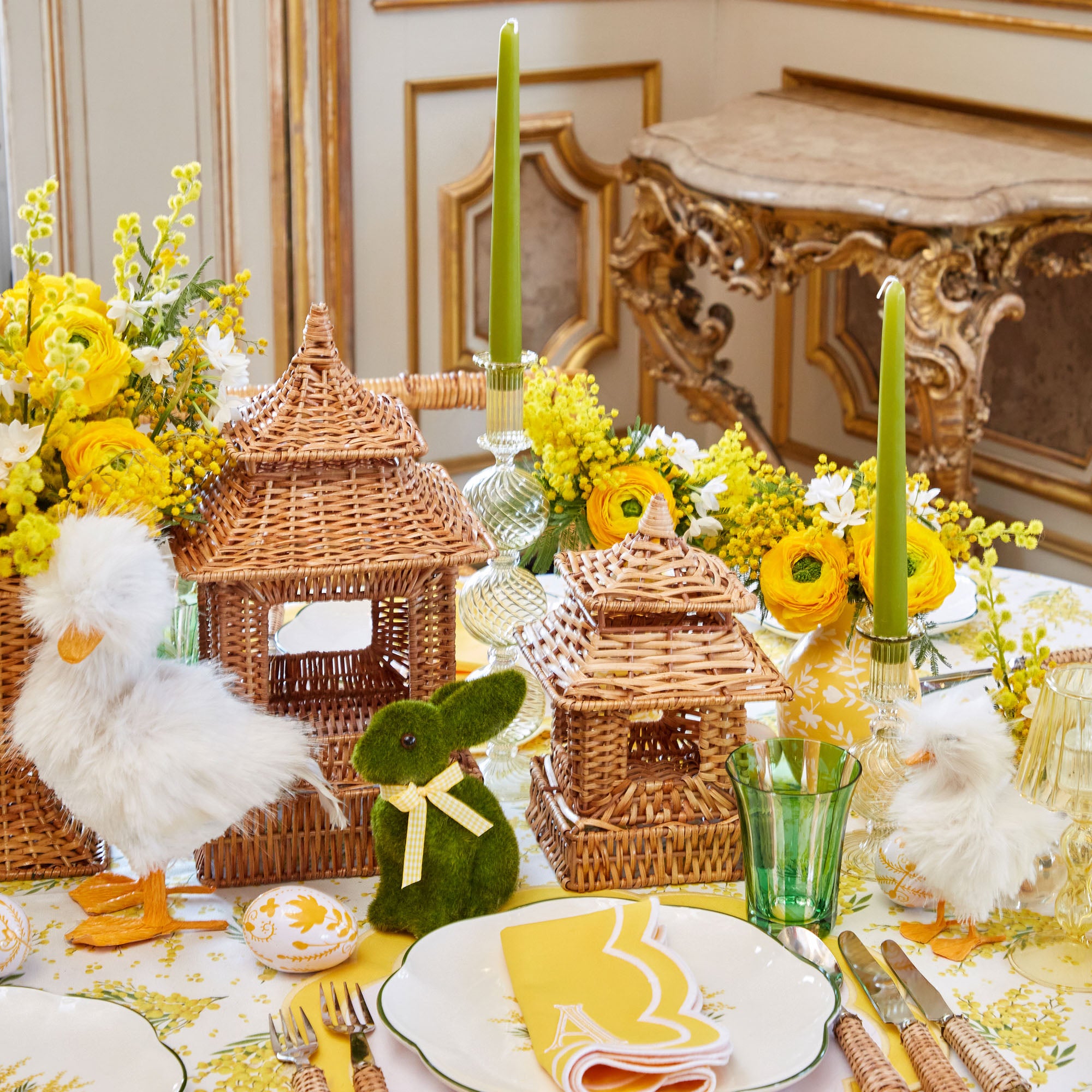 Mini Natural Rattan Pagoda Lanterns (Pair)– Mrs. Alice