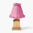 Rechargeable Lamp with Pink Frilled Shade (18cm)