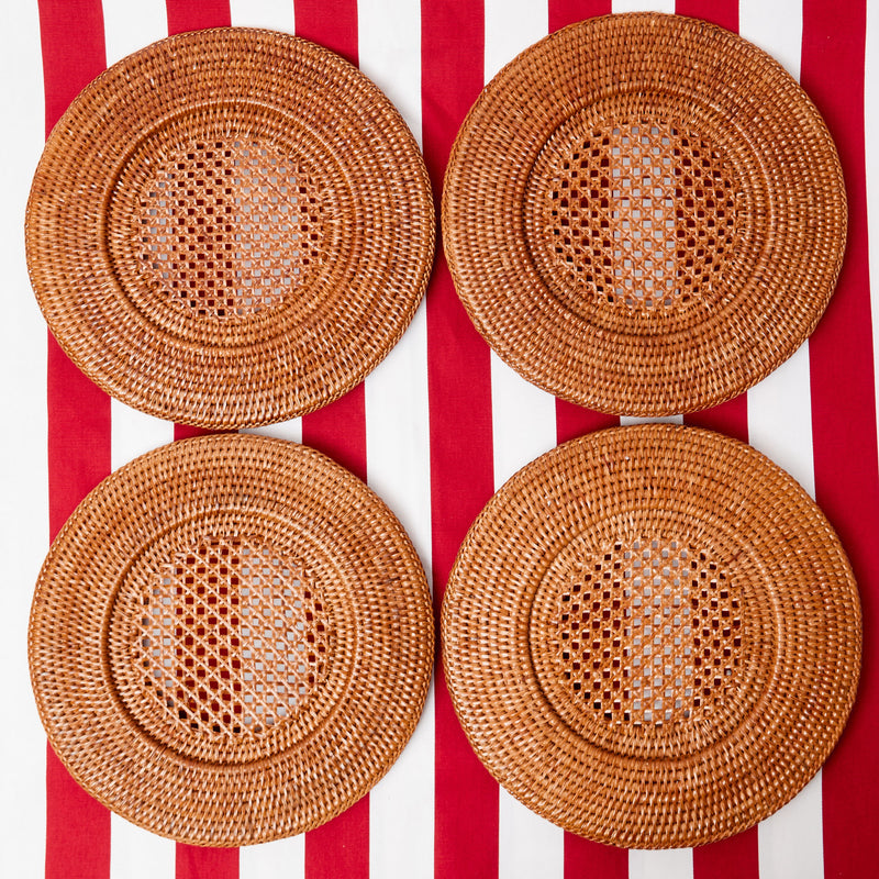 Brown Rattan Charger Plates (Set of 4) – Mrs. Alice