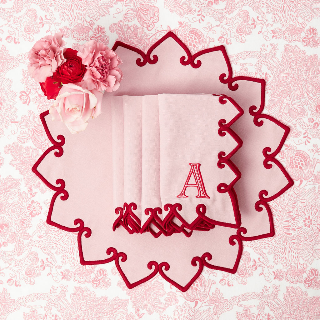 Angelina Pink & Red Napkins (Set of 4)– Mrs. Alice