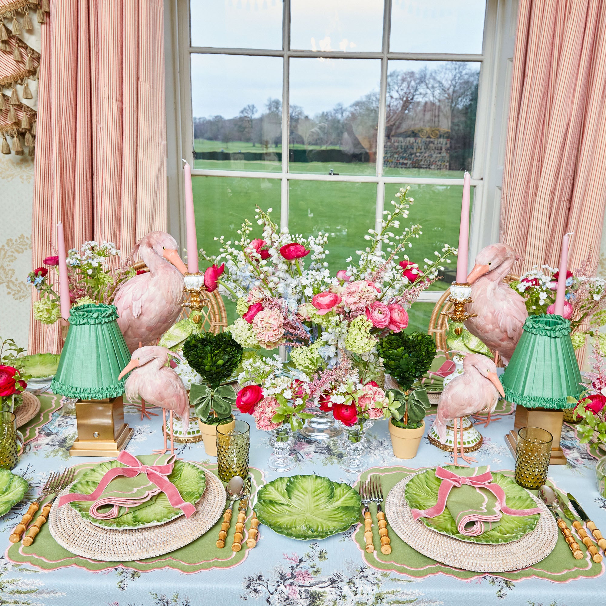 Green Frilled Silk Lampshade– Mrs. Alice