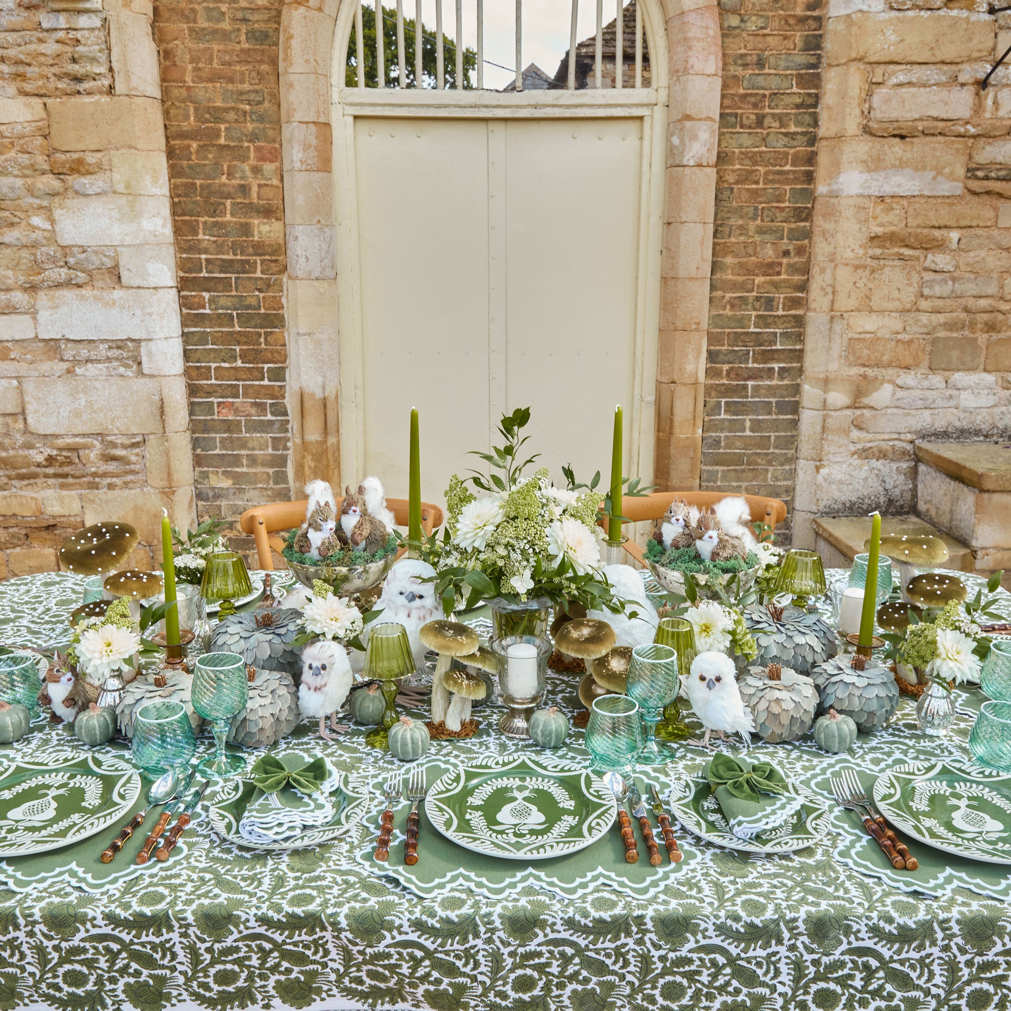 Olive Pheasant Tablecloth– Mrs. Alice