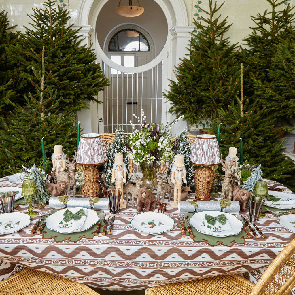 Chocolate Brown Ikat Tablecloth– Mrs. Alice