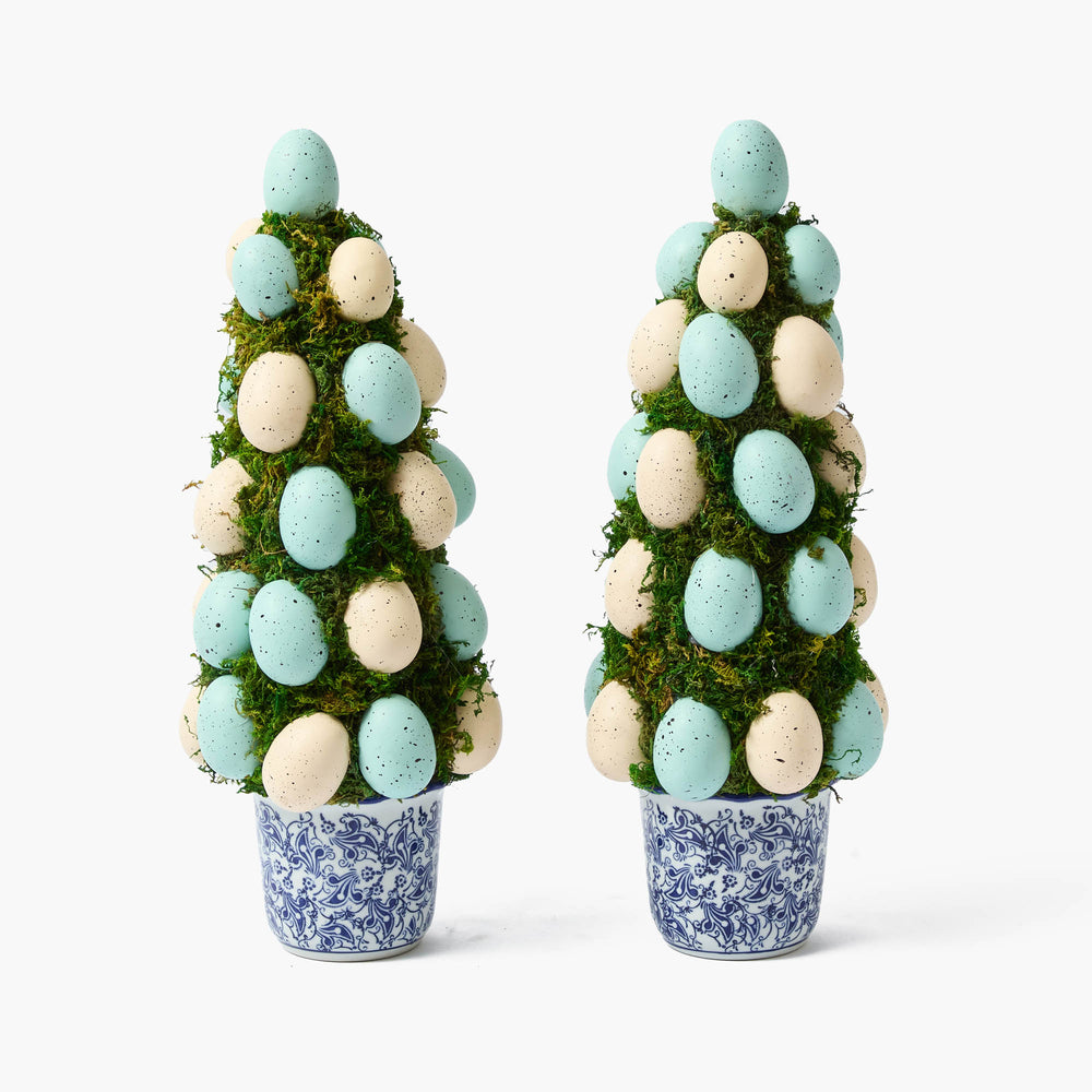 Chinoiserie Potted Easter Egg Tree (Pair)