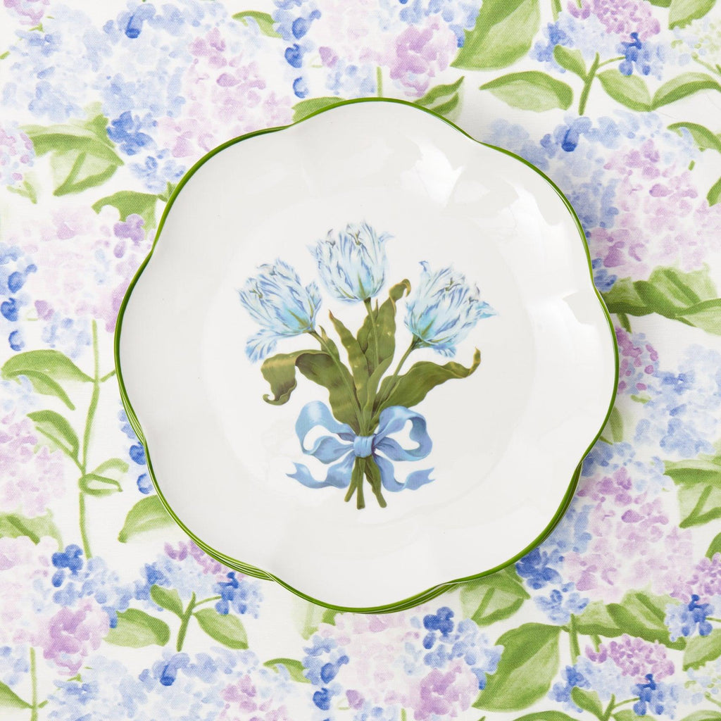 Blue Tulip Dinner & Starter Plates (Set of 8)– Mrs. Alice