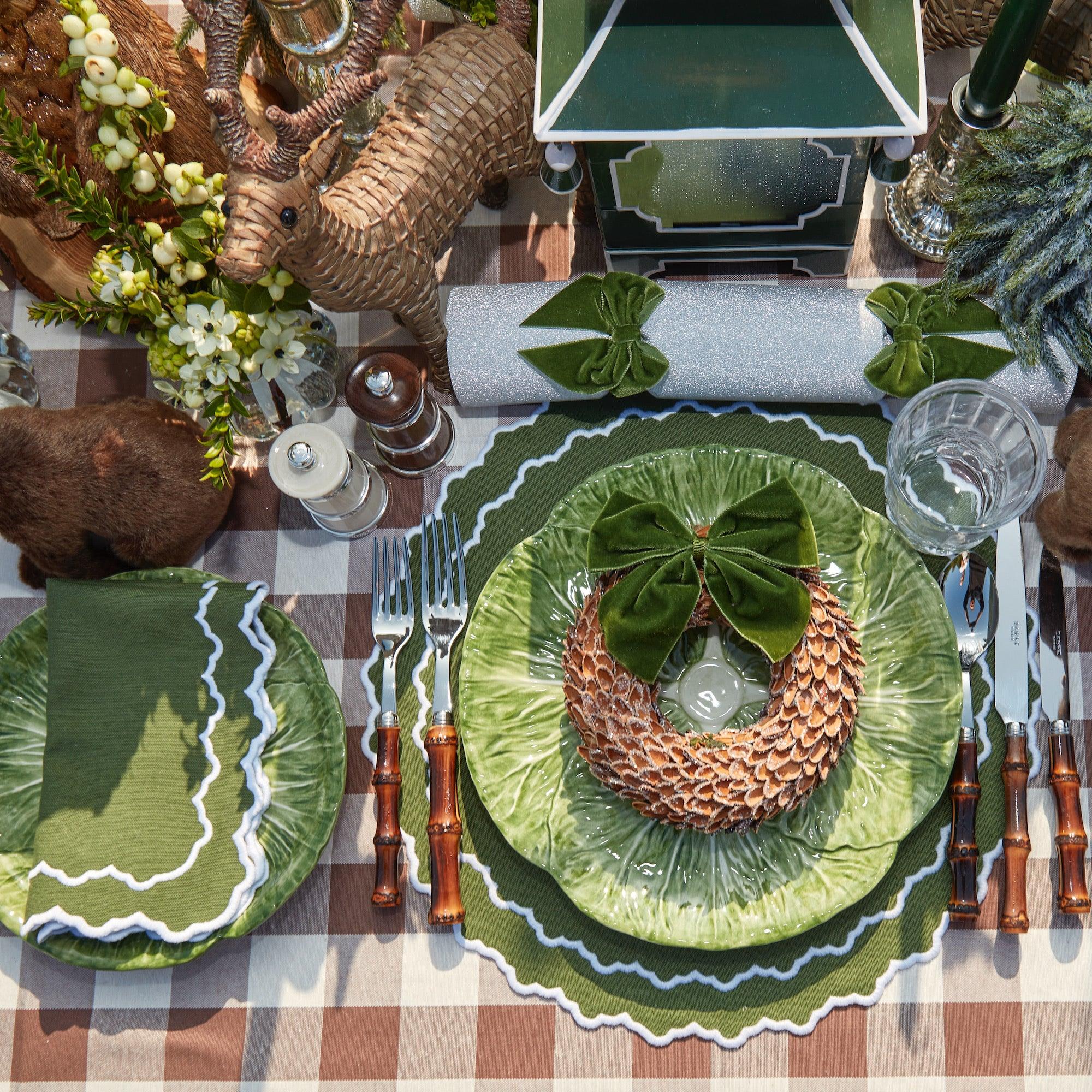 Plate On Tablecloth