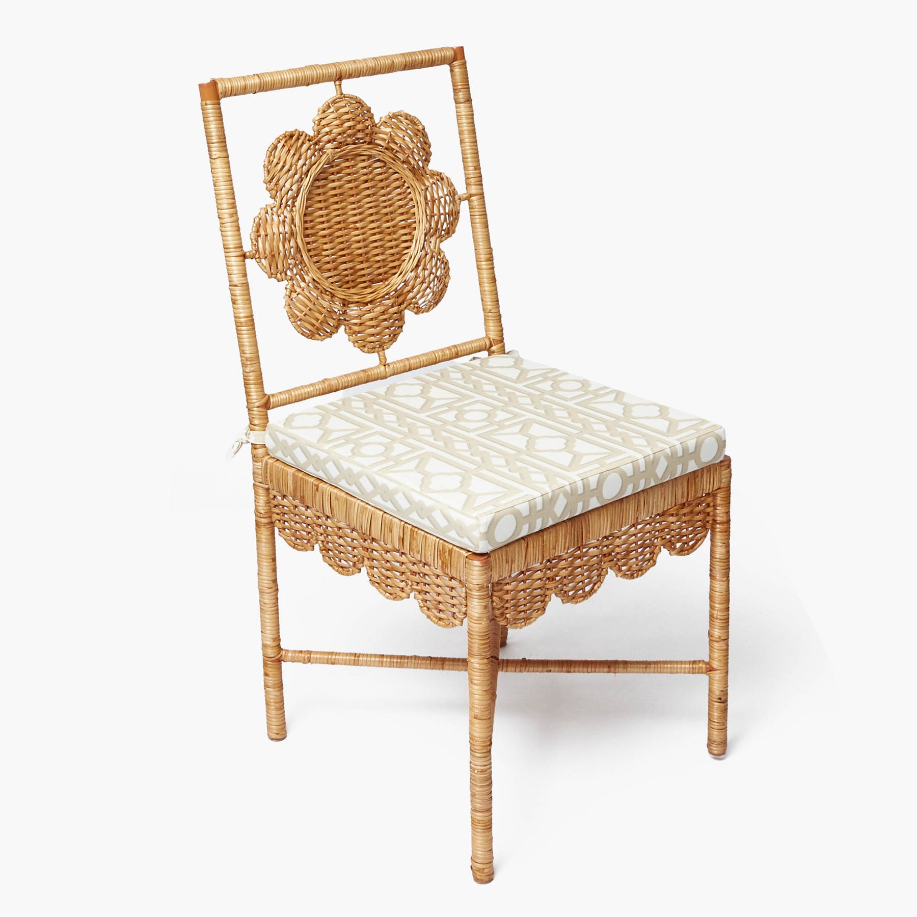 Daisy Rattan Chair with Pavilion Cushion