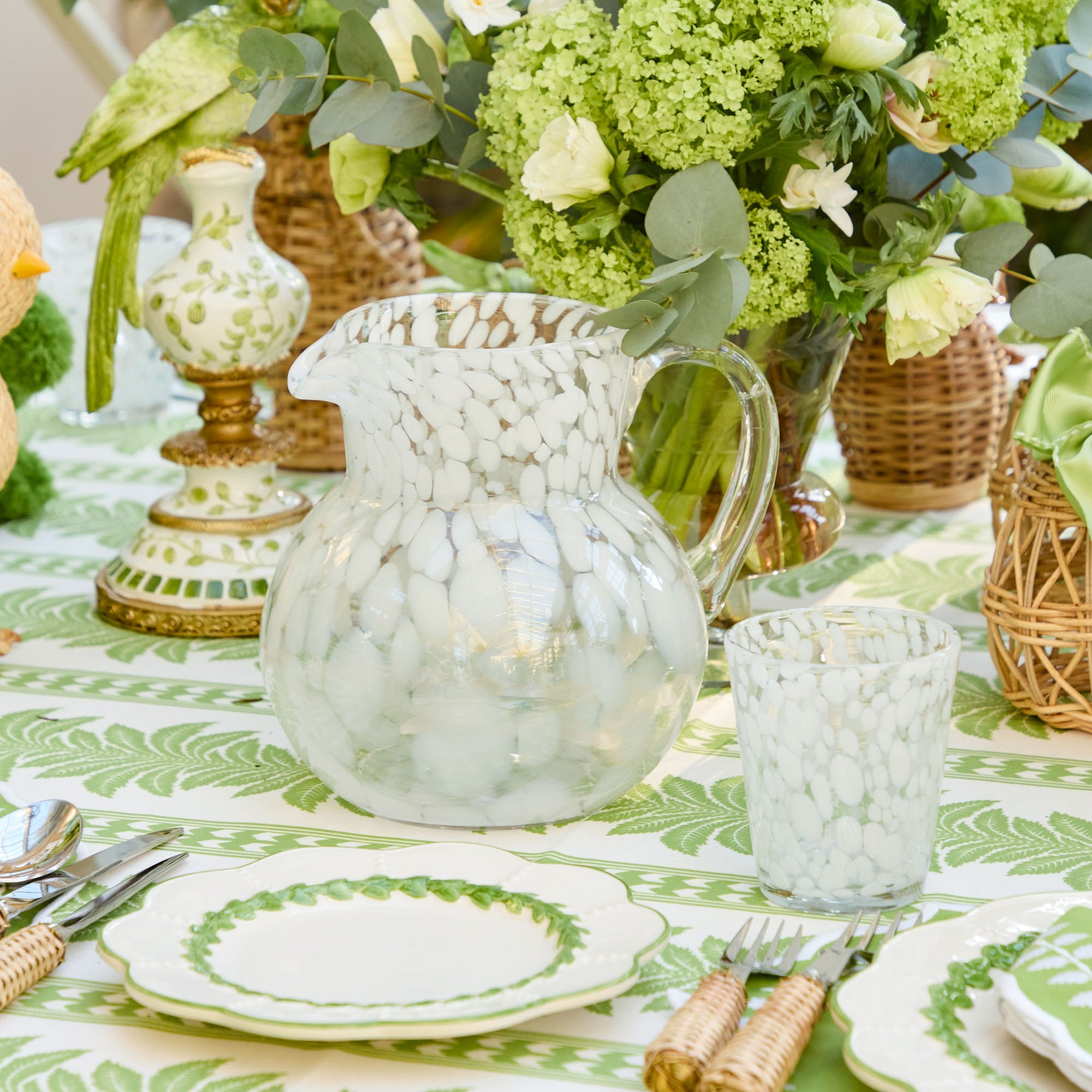 Dappled White Water Jug