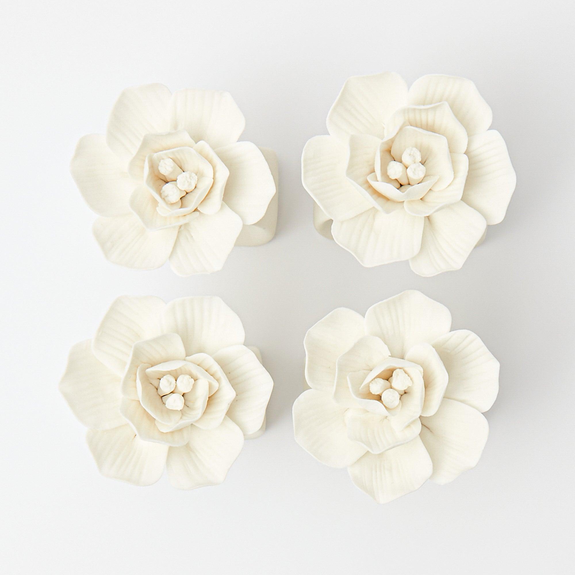 Fiore Porcelain Napkin Rings (Set of 4)– Mrs. Alice