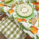Green Gingham Ruffle Seat Pad Cushions (Set of 4)