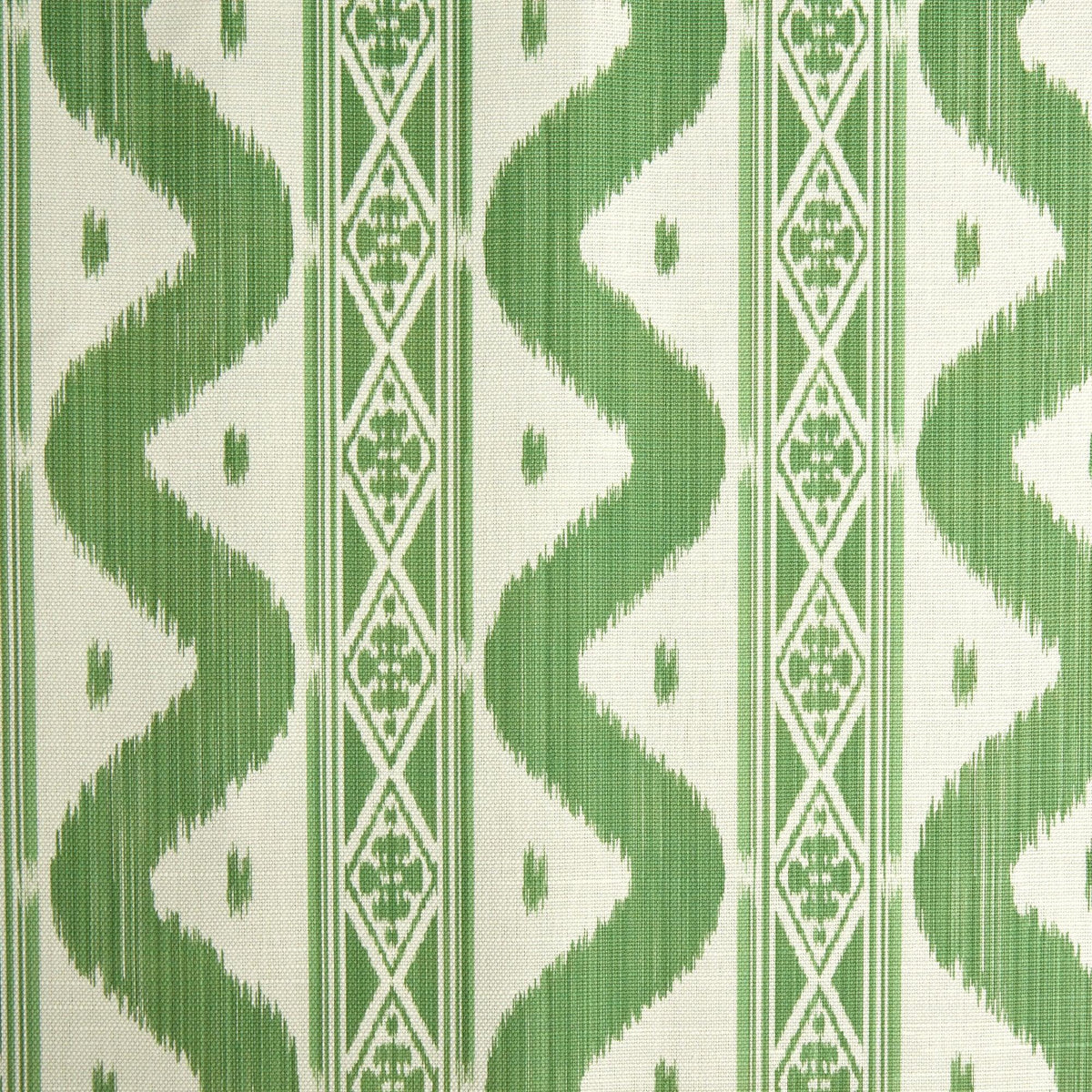 Green Ikat Stripe Fabric