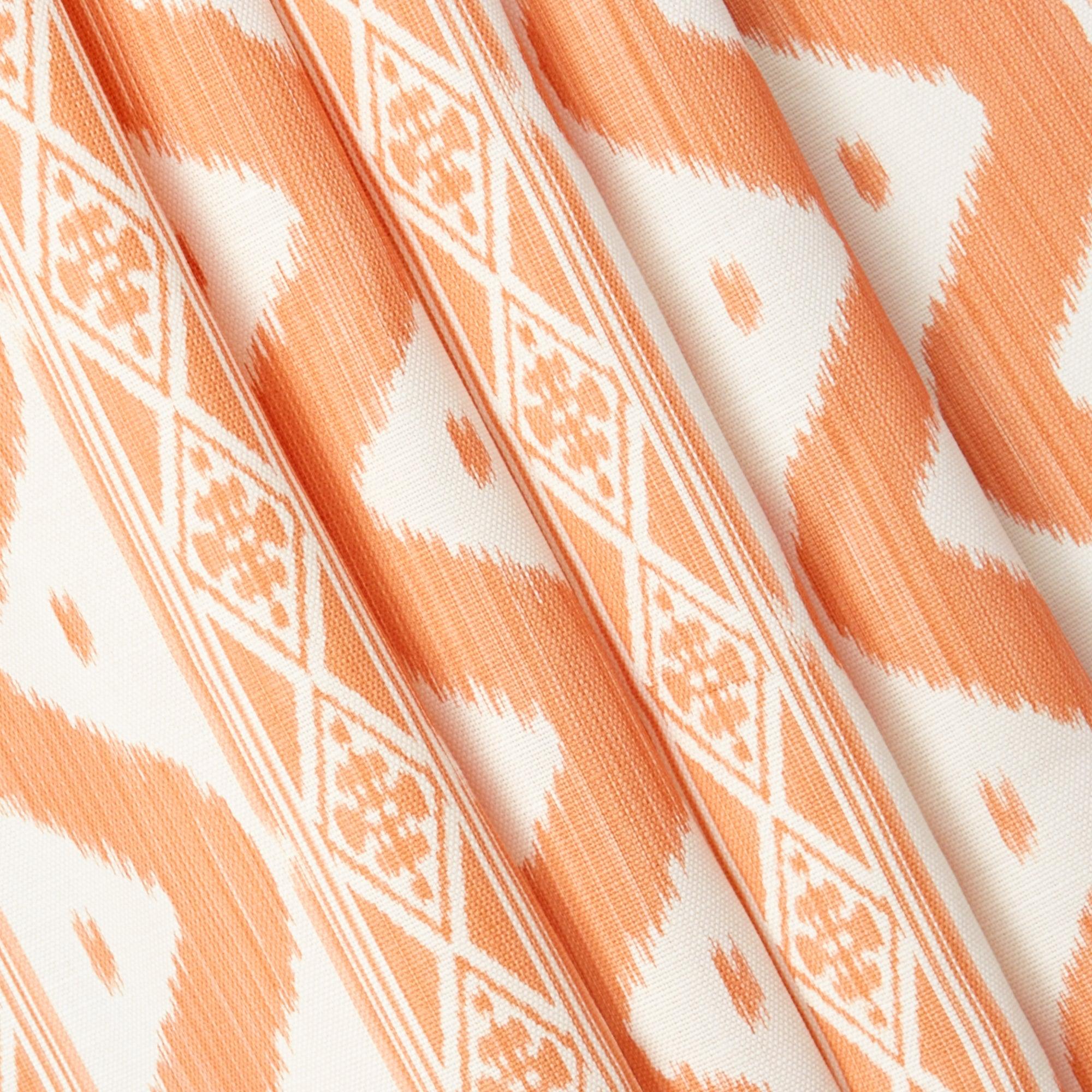 Soft Coral Ikat Stripe Fabric