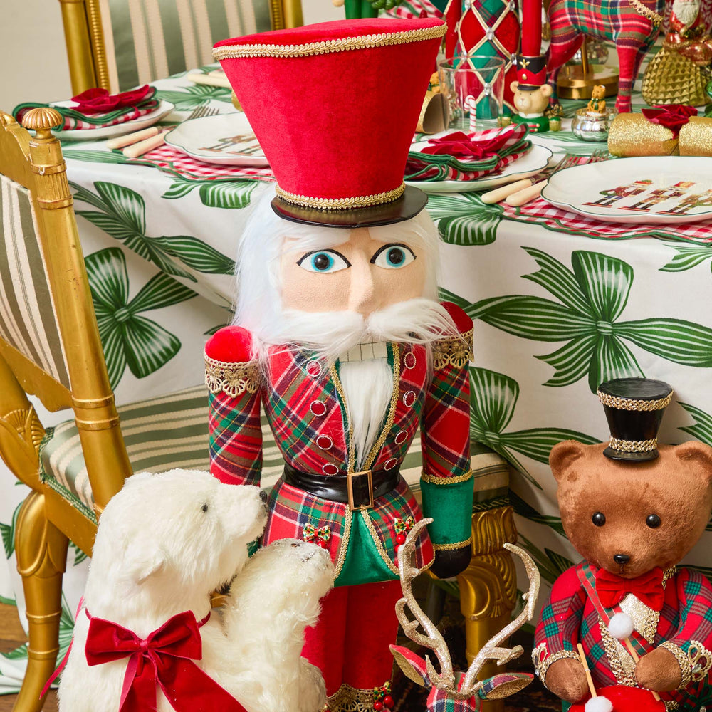 Extra Large Tartan Fabric Nutcrackers (Pair)