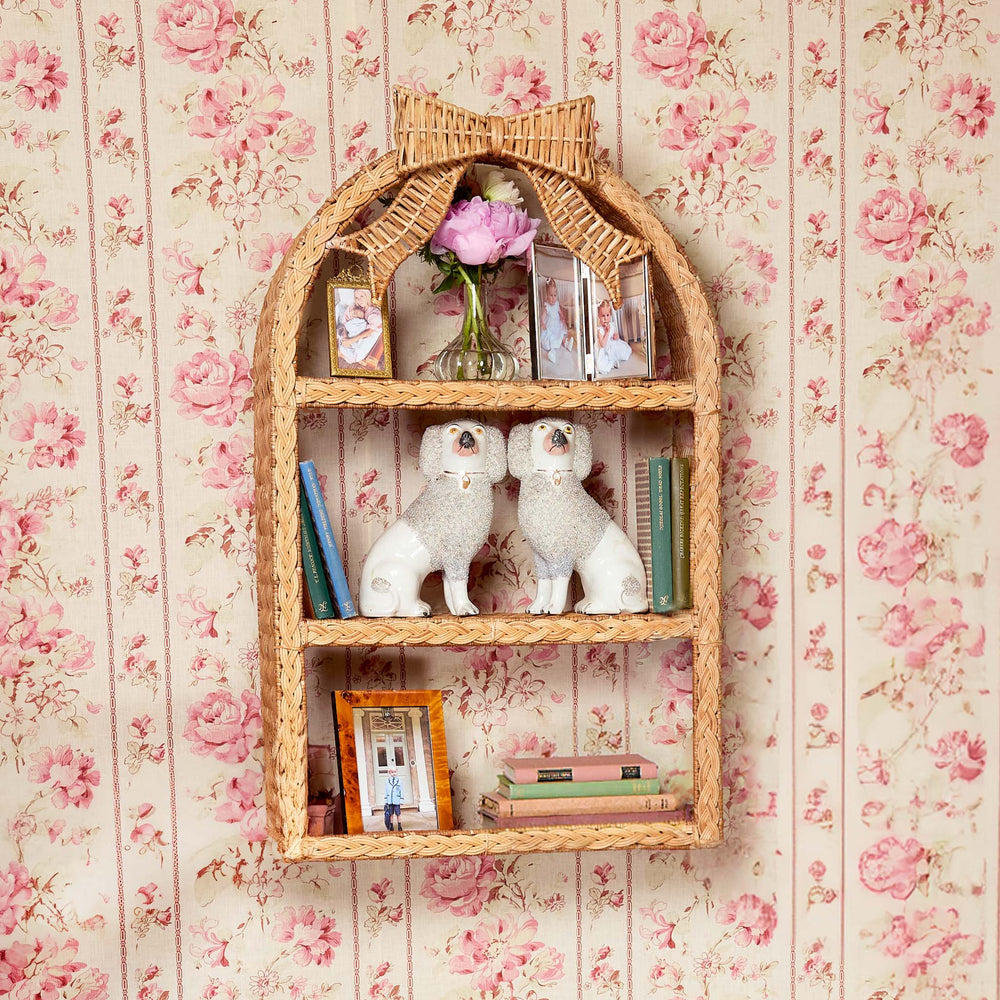 Rattan Bow Wall Mounted Shelf
