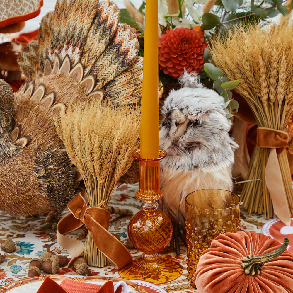 Small Camille Orange Candle Holder (Pair)