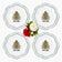 Mrs. Alice Christmas Tree Dinner & Starter Plates (Set of 8)