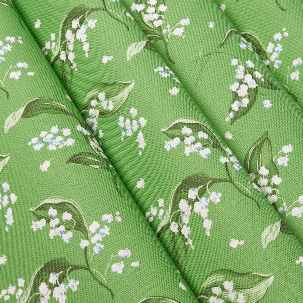 Green Lily of the Valley Fabric