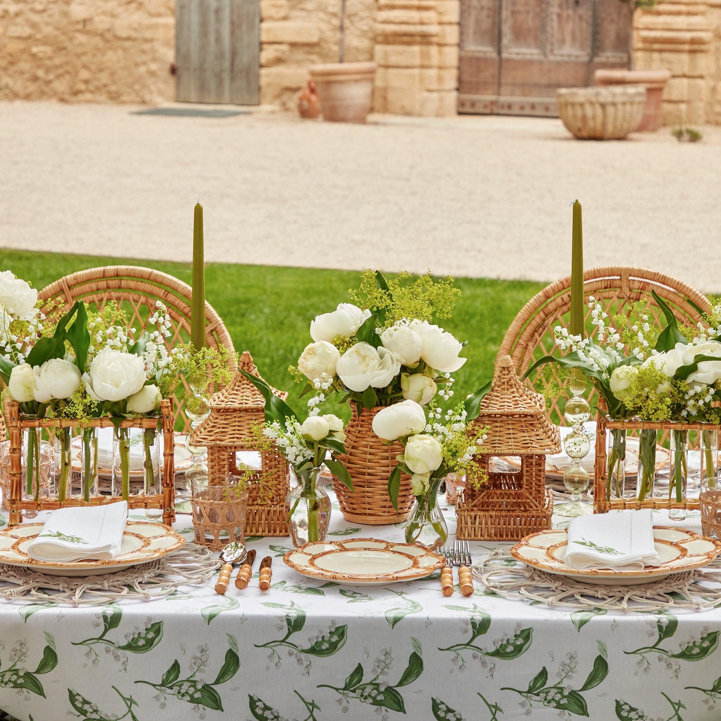 Mini Natural Rattan Pagoda Lanterns (Pair)– Mrs. Alice