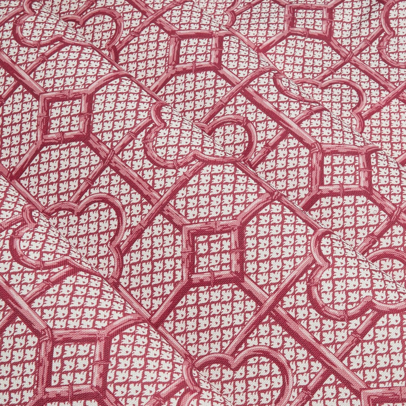 Raspberry Pink Bamboo Trellis Fabric