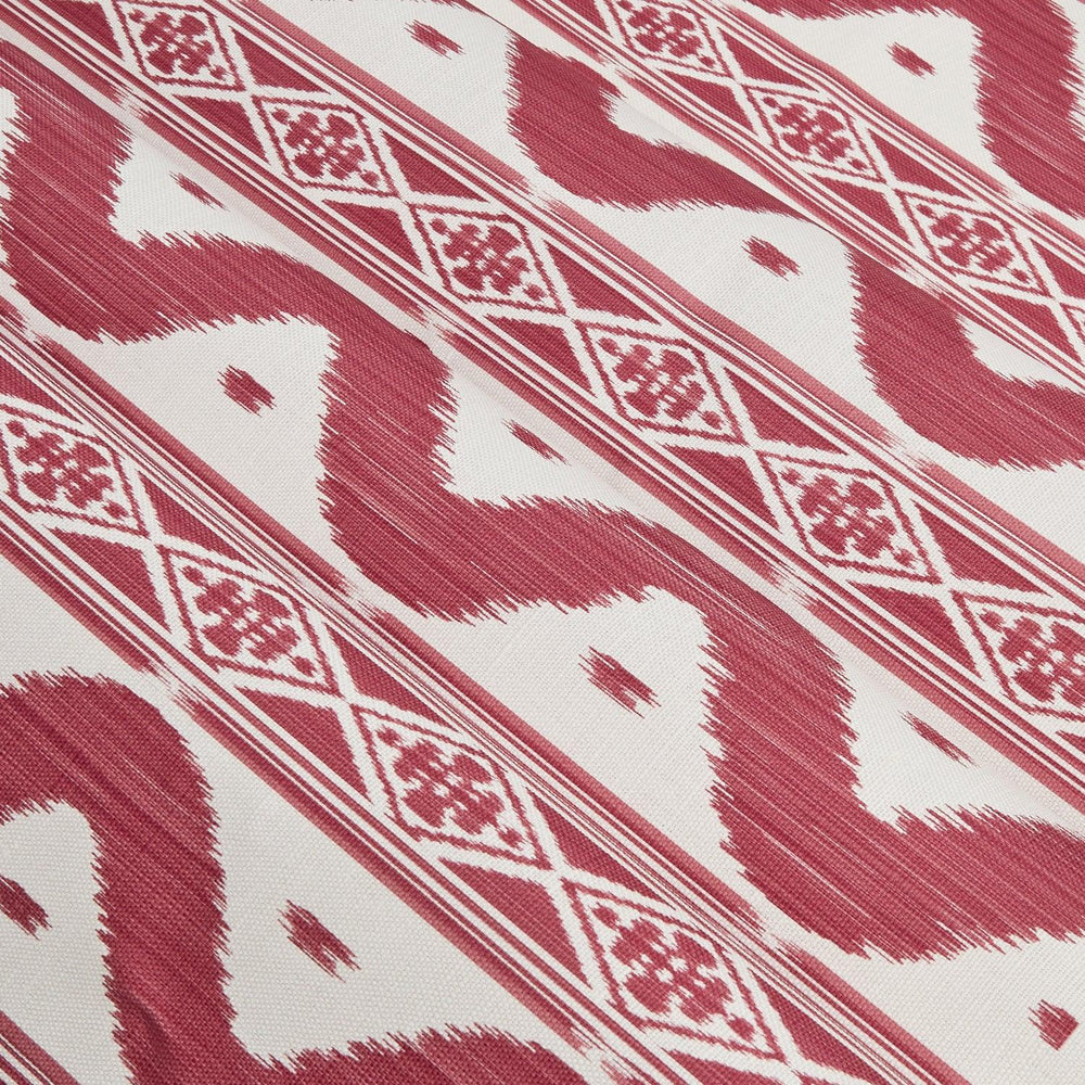 Raspberry Pink Ikat Stripe Fabric