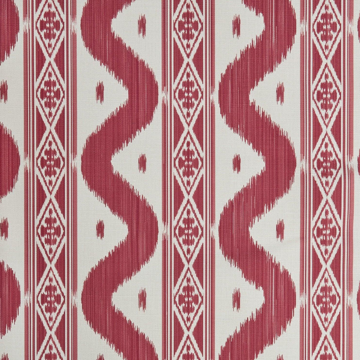 Raspberry Pink Ikat Stripe Fabric