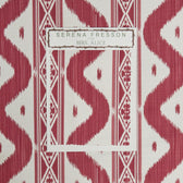 Raspberry Pink Ikat Stripe Fabric