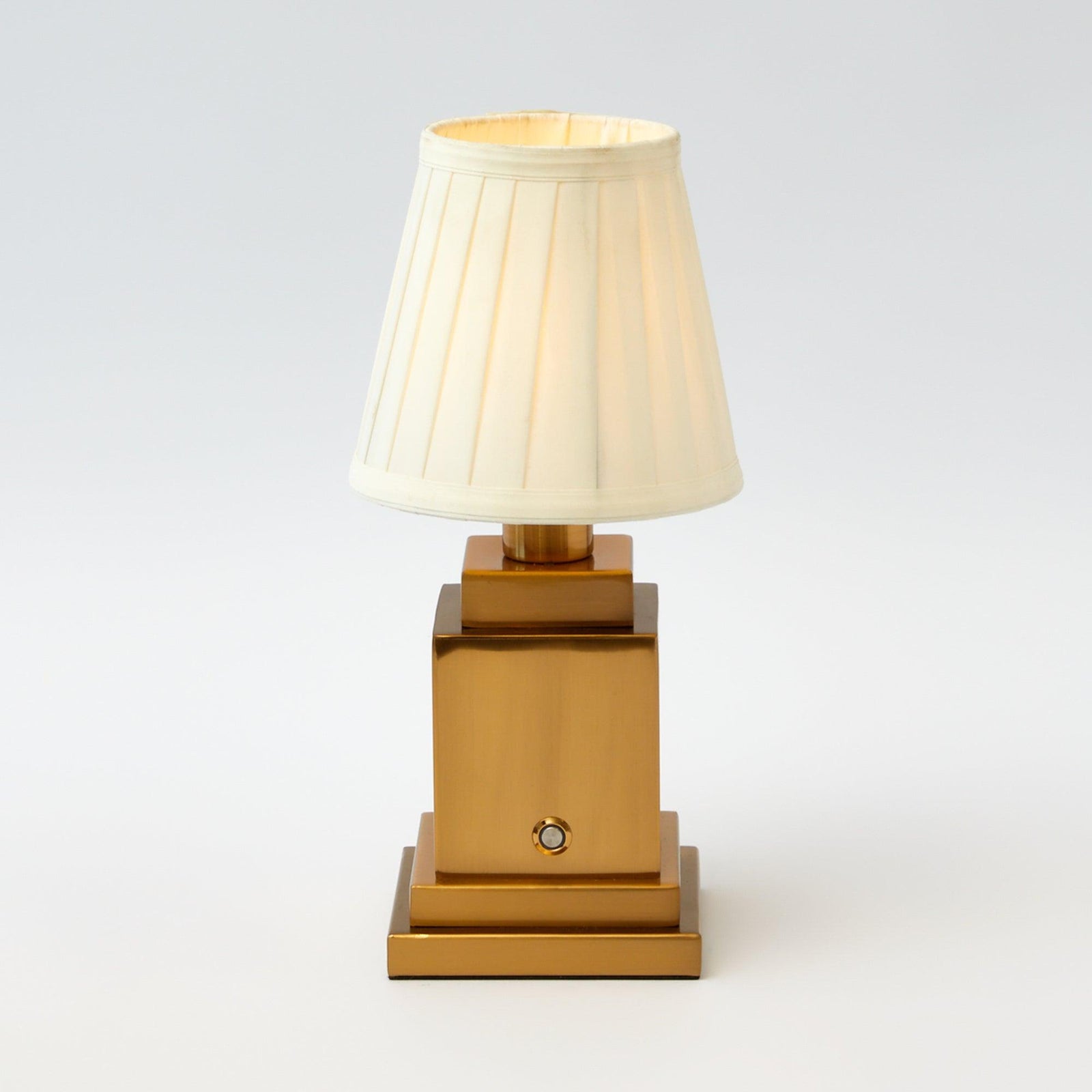 Rechargeable Table Lamp with Cream Shade (15cm)