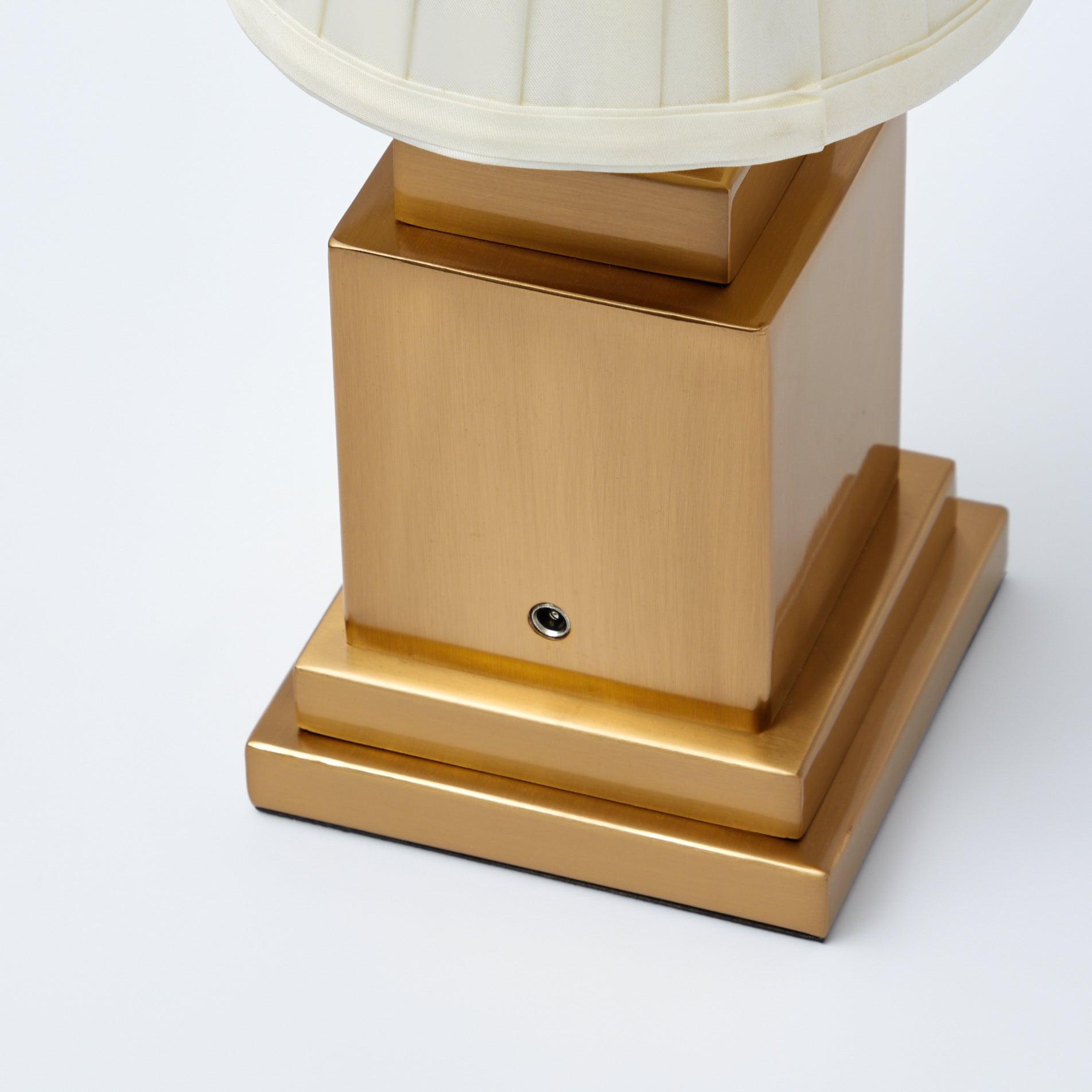 Rechargeable Table Lamp with Cream Shade (15cm)– Mrs. Alice