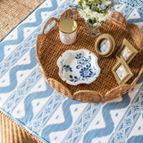 Round Rattan Scalloped Tray– Mrs. Alice