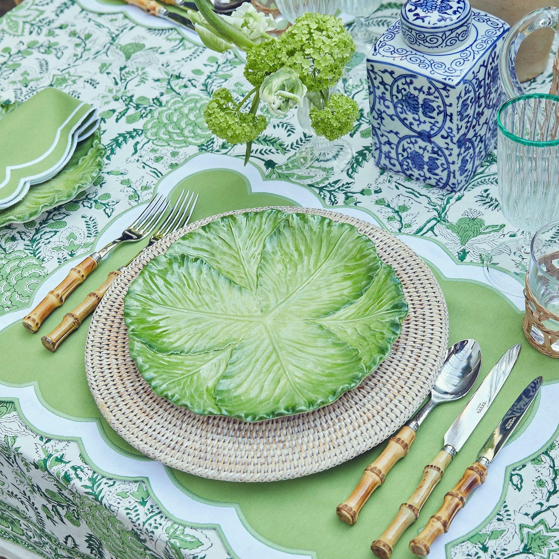 Serena Green Cabbage Dinner Plate– Mrs. Alice