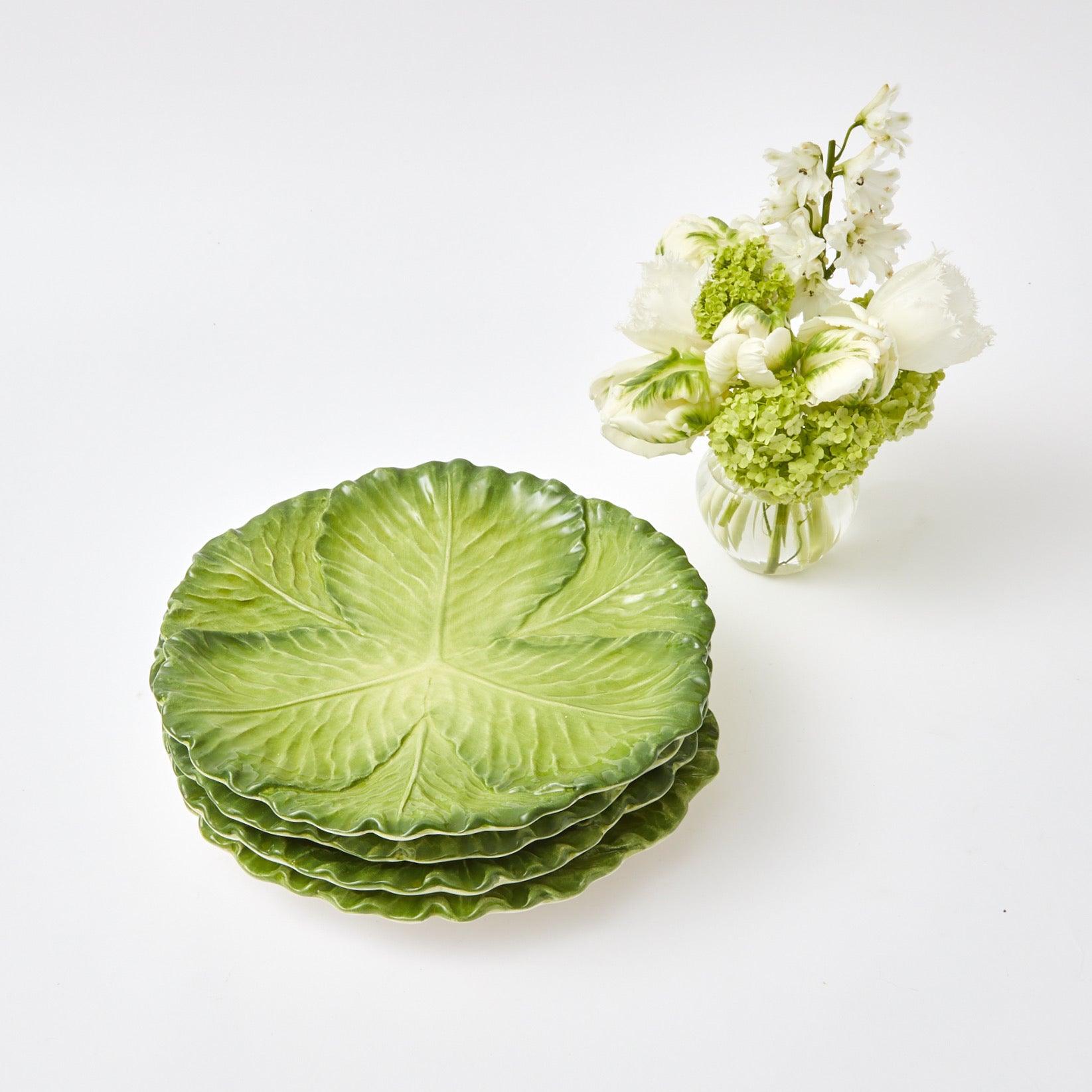 Serena Green Cabbage Dinner Plate (Set of 4)– Mrs. Alice