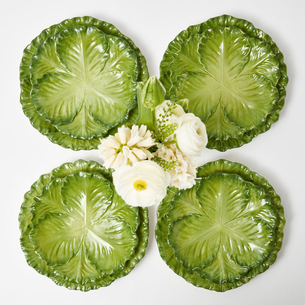 Serena Green Cabbage Dinner & Starter Plates (Set of 8)– Mrs. Alice