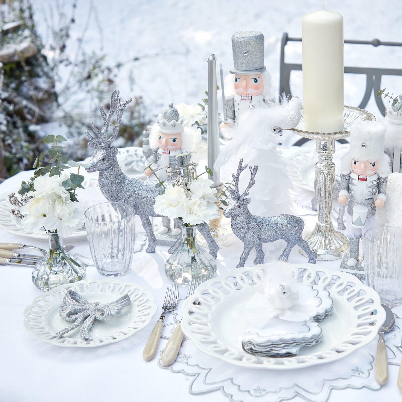 Silver Candles (Set of 8)