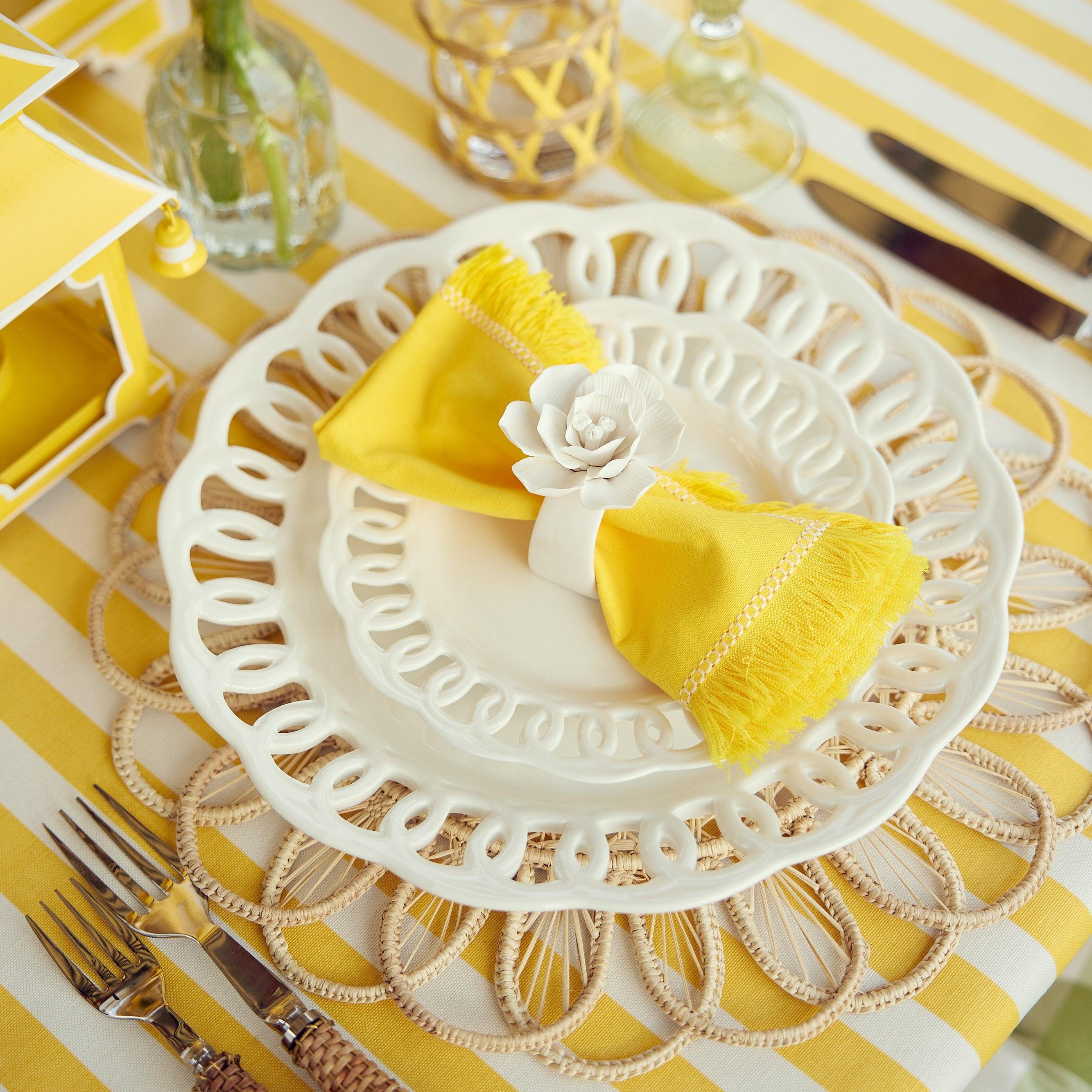 White Lace Dinner & Starter Plates (Set of 8)– Mrs. Alice