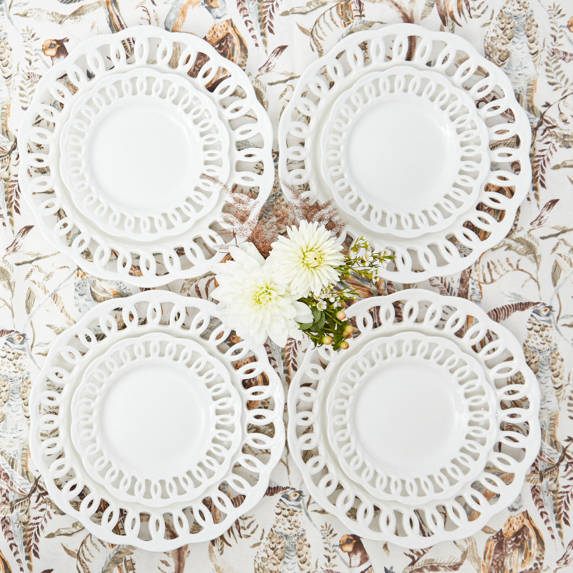 White Lace Starter Plates (Set of 4)– Mrs. Alice