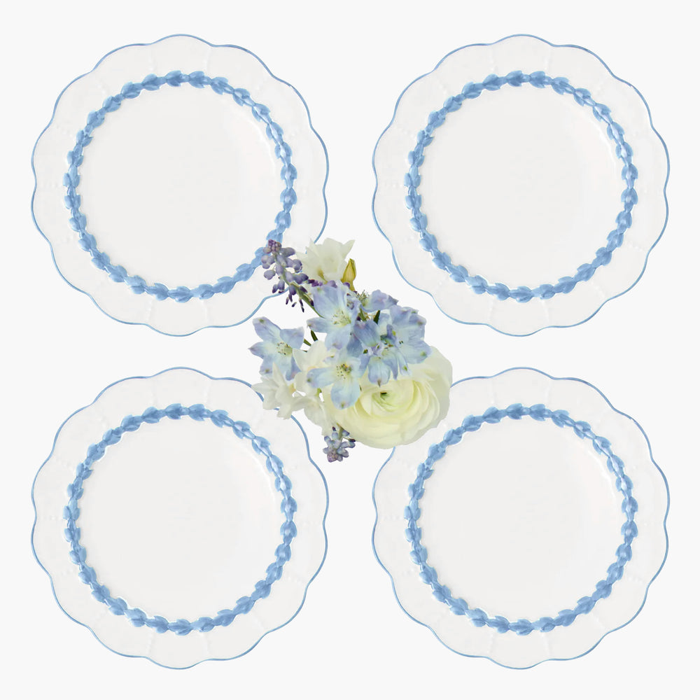 Blue Laurel Dinner Plates (Set of 4)