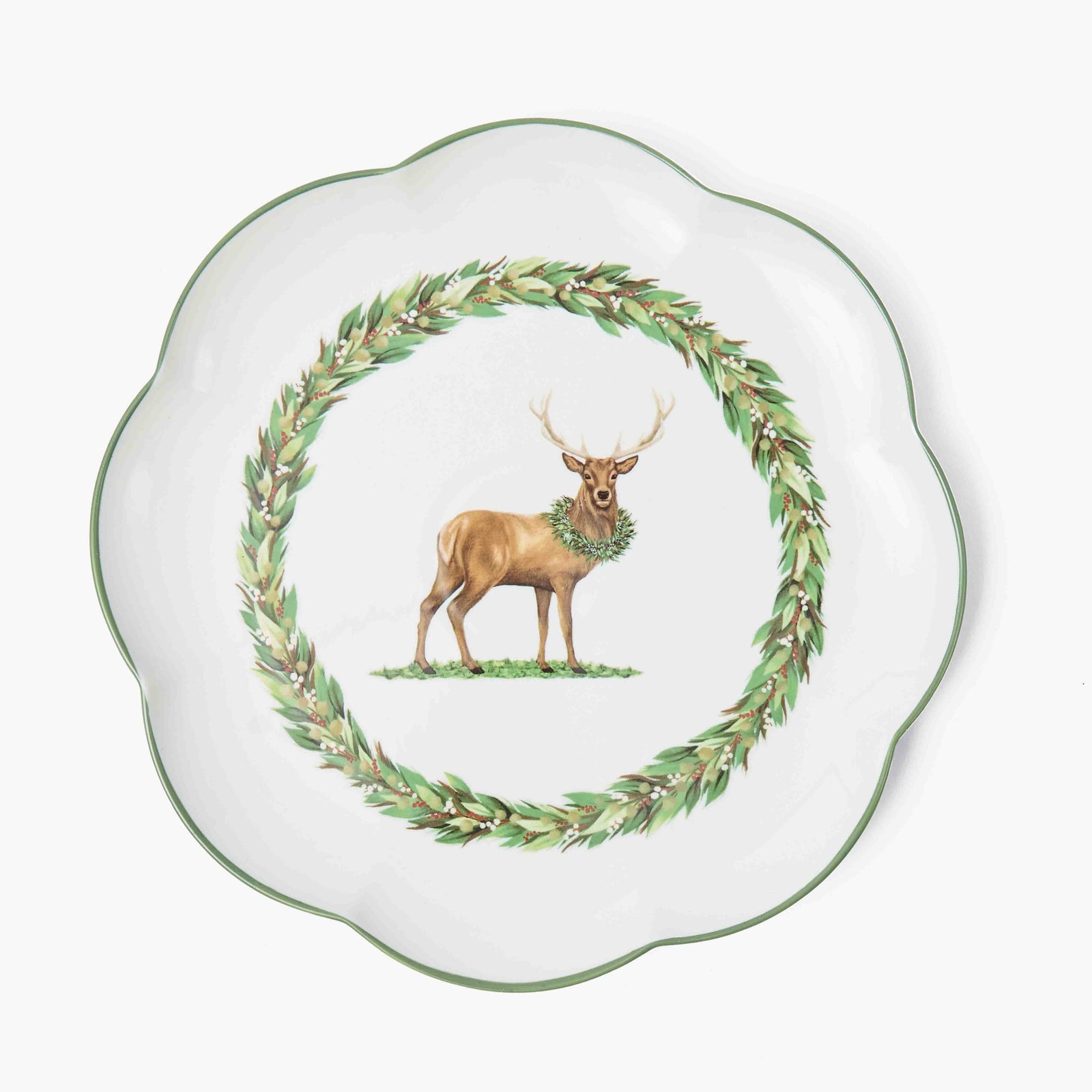 Stag Garland Dinner Plate