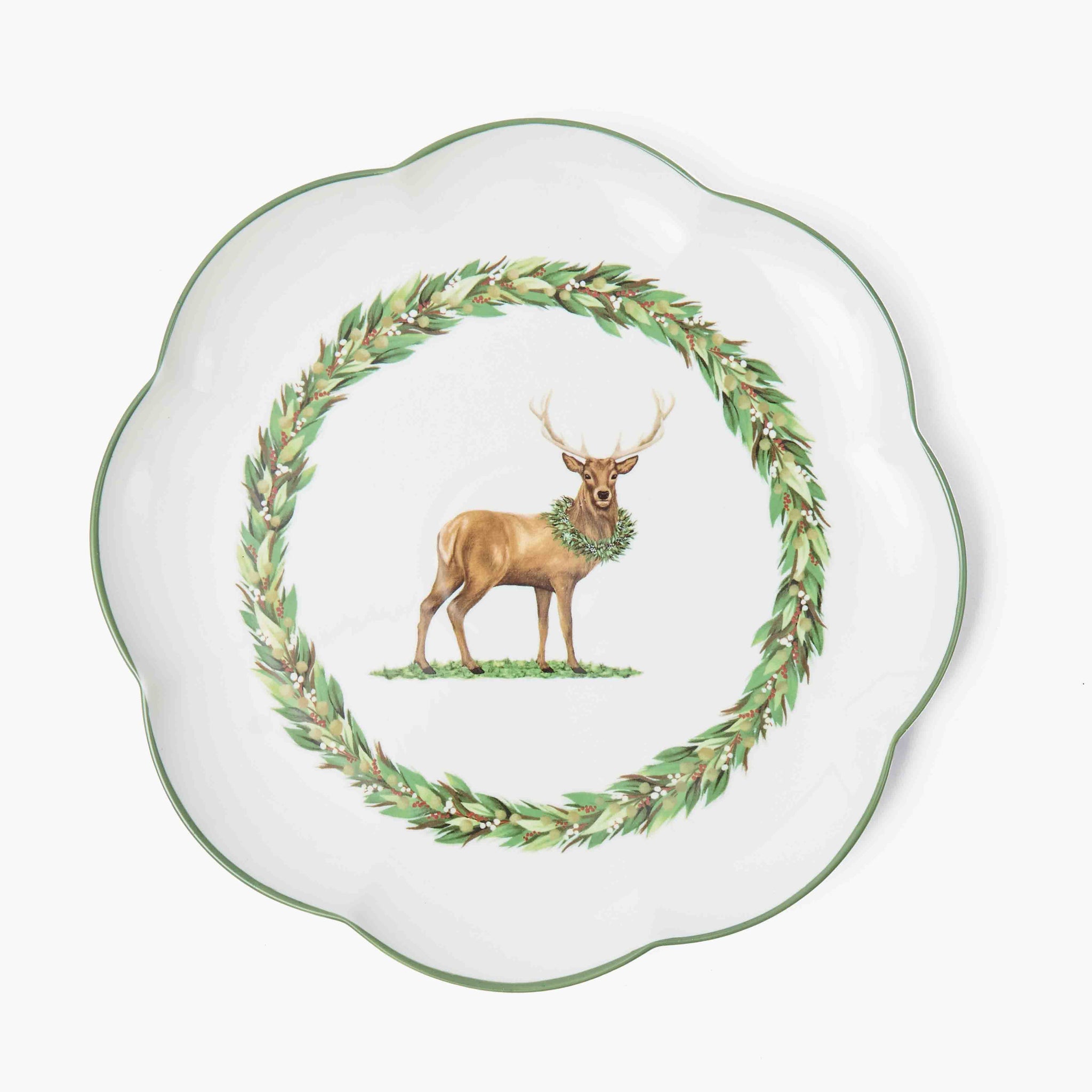 Stag Garland Dinner Plate